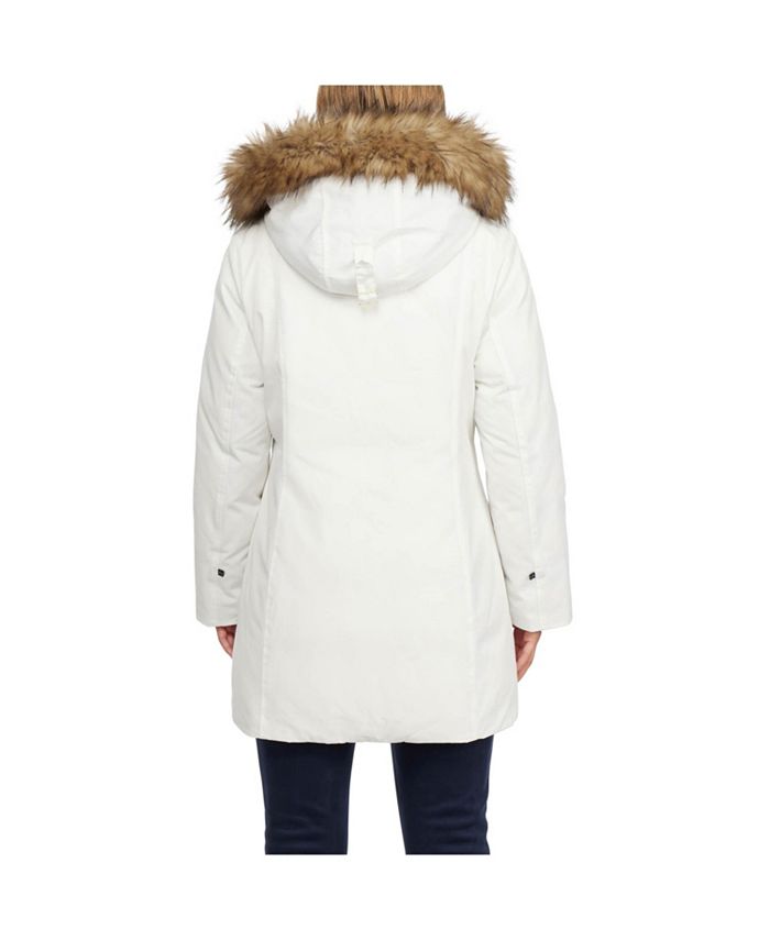 Ellen Tracy Women's Faux Down Puffer Jacket with Detachable Faux Fur ...
