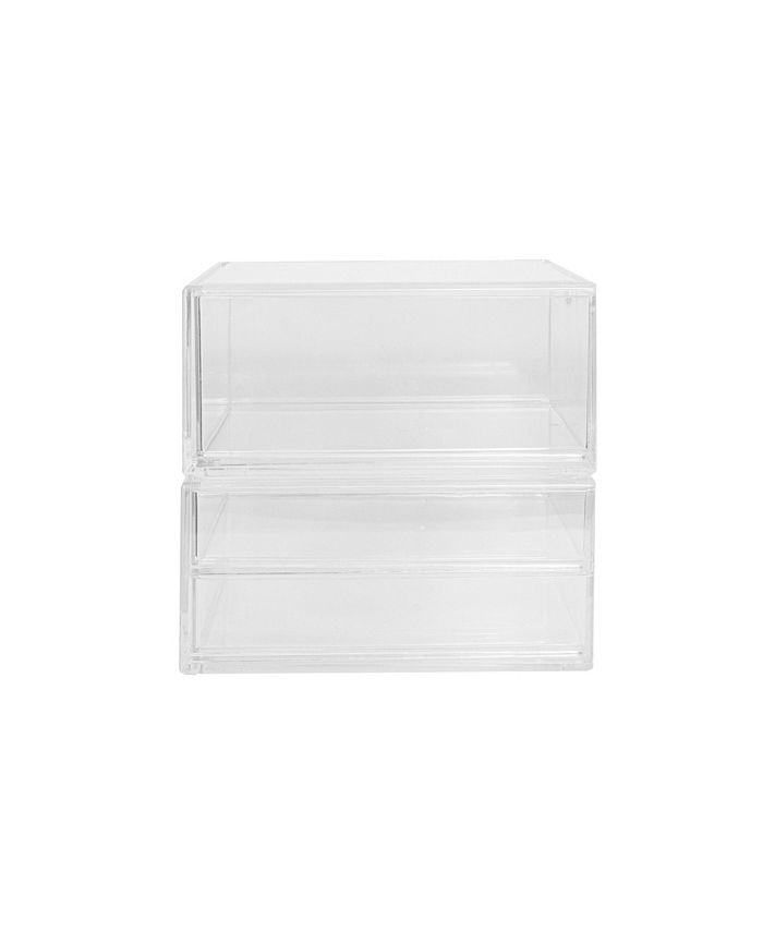 Martha Stewart Brody Set of 2 Plastic Stackable Office Desktop ...