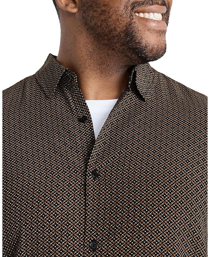 Johnny Bigg Men's Flynn Geo Print Viscose Shirt - Macy's