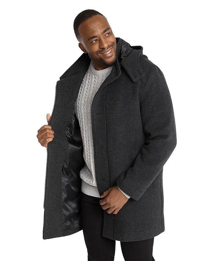 Johnny Bigg Men's Big & Tall Evans Hood Overcoat - Macy's