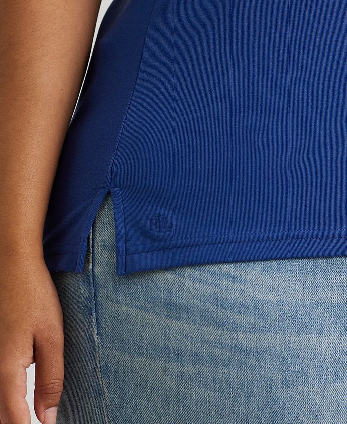 Lauren Ralph Lauren Plus Size Elbow-Sleeve Top - Macy's