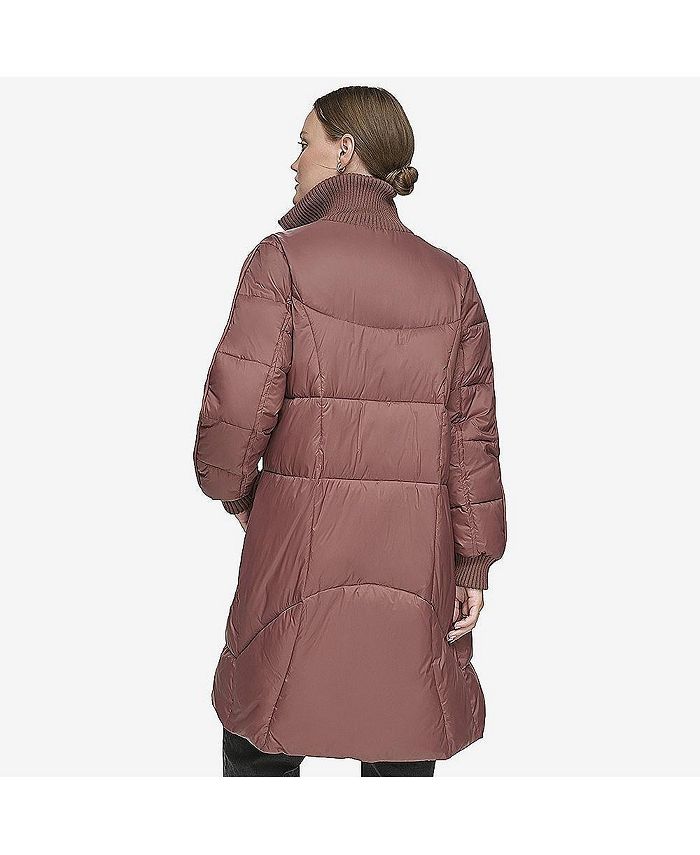 Andrew Marc Pavia Quilted Faux Down Coat - Macy's