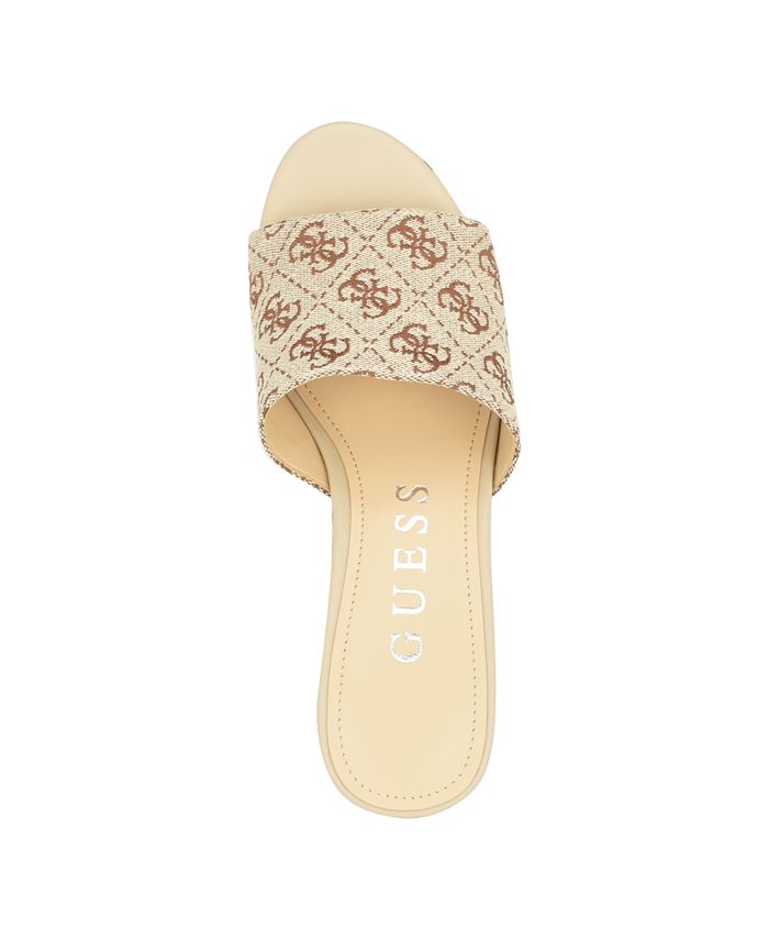 GUESS Women's Yapplea Logo Platform Block Heel Sandals - Macy's