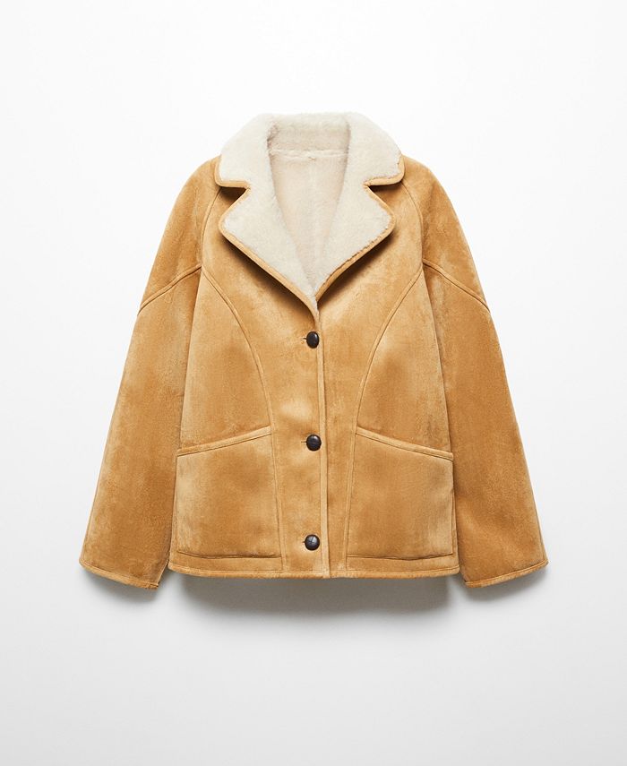 MANGO Women's Double-Sided Button Coat - Macy's