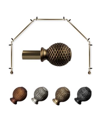 Ozana 13/16" 5-Sided Bay Curtain Rod - Macy's