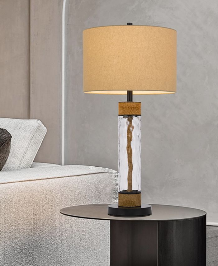 Cal Lighting Bartow 32" Height Metal and Glass Table Lamp - Macy's