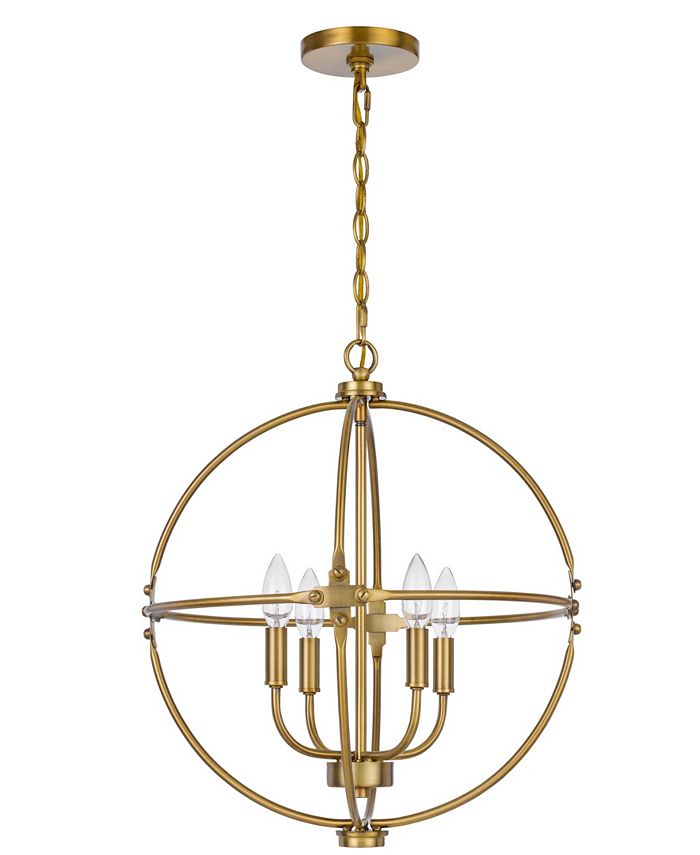 Cal Lighting Sheffield 21" Height Metal Chandelier - Macy's