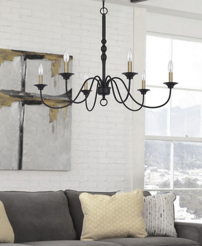 Cal Lighting Marino 25" Height Metal Chandelier - Macy's