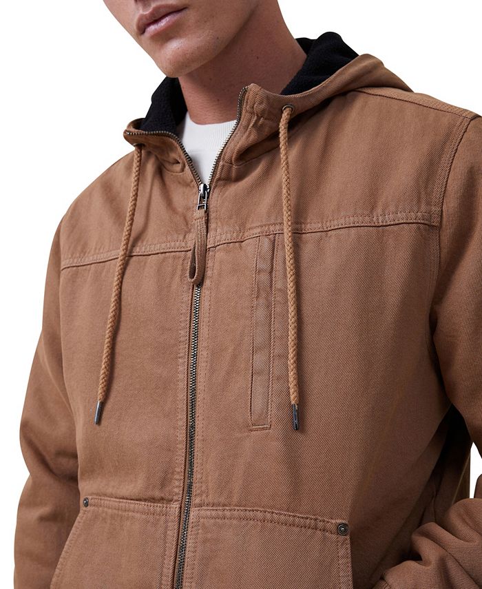 COTTON ON Men's Hooded Carpenter Jacket - Macy's