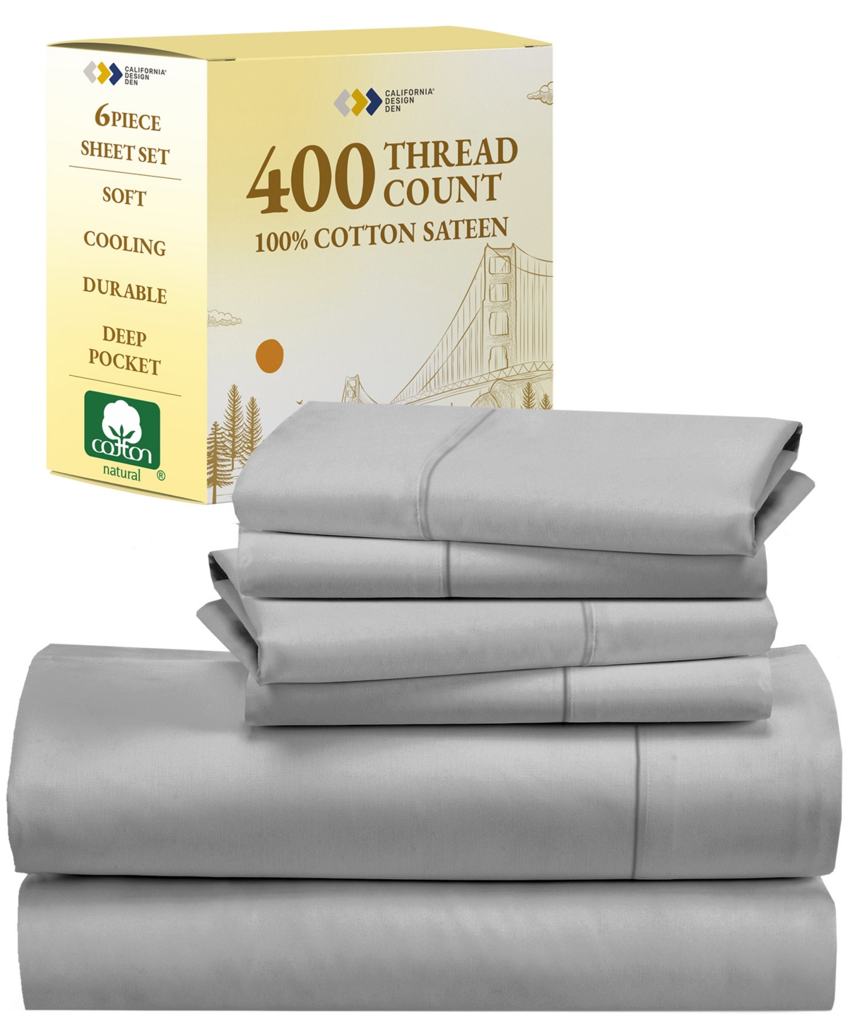 Click here for 6 Piece Sheet Set with 4 Pillowcases - 400 Thread... prices