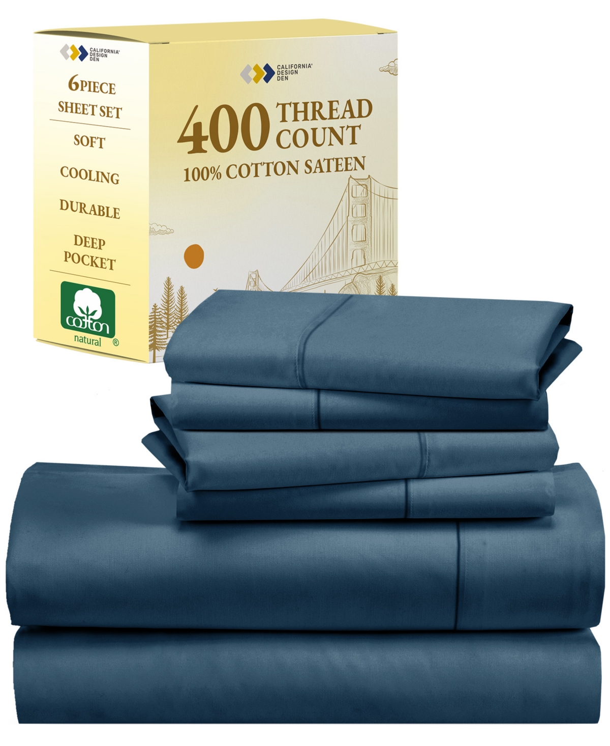 Click here for 6 Piece Sheet Set with 4 Pillowcases - 400 Thread... prices