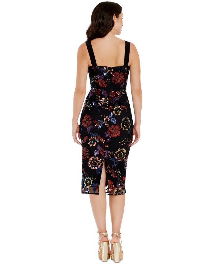 Dress the Population Women's Nicole Floral-Sequin Bodycon Dress - Macy's