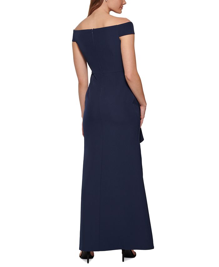 Vince Camuto Women's Off-The-Shoulder Draped Column Gown - Macy's
