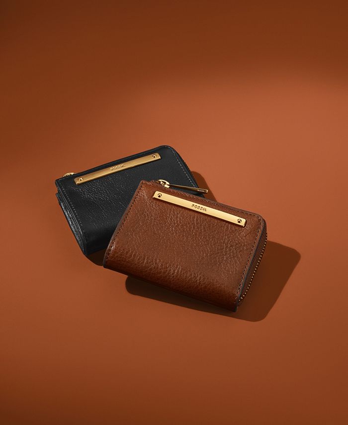 Fossil Liza Leather L Zip Wallet - Macy's