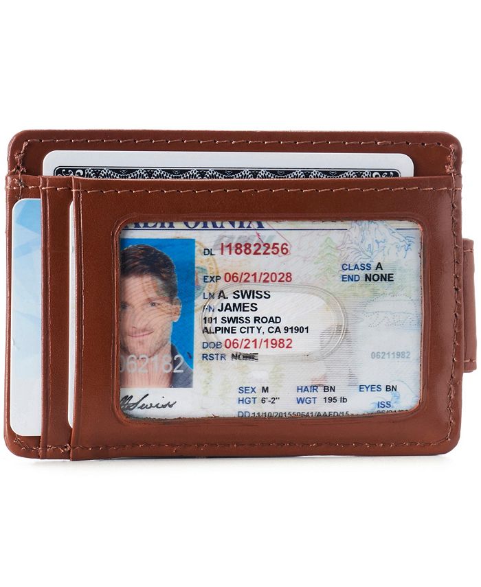 Alpine Swiss Mens RFID Minimalist Money Clip Front Pocket Wallet Slim ...