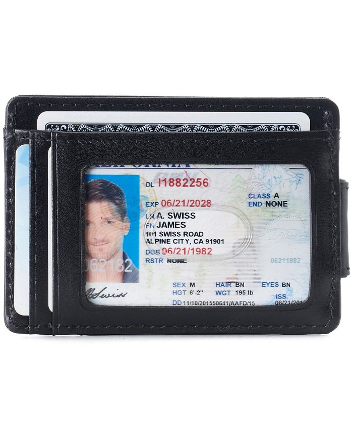 Alpine Swiss Mens RFID Minimalist Money Clip Front Pocket Wallet Slim ...
