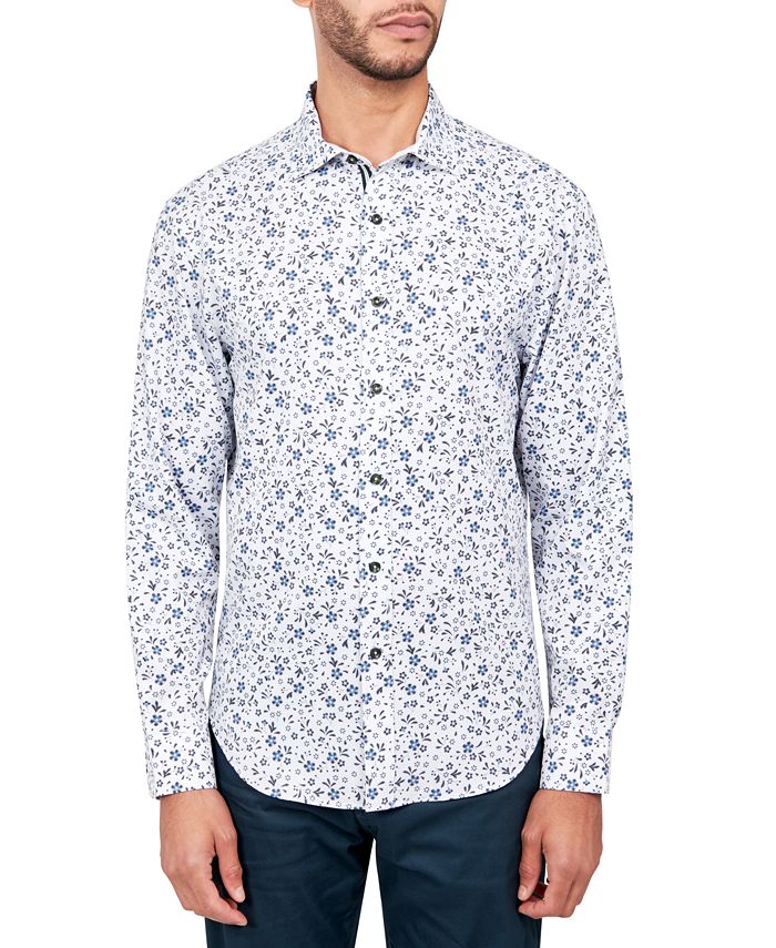 Society Of Threads Mens Regular Fit Non Iron Performance Stretch