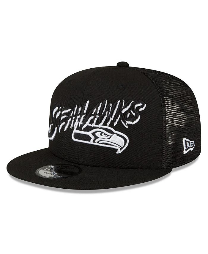 New Era Men's Black Seattle Seahawks Graffiti Script 9FIFTY Snapback ...