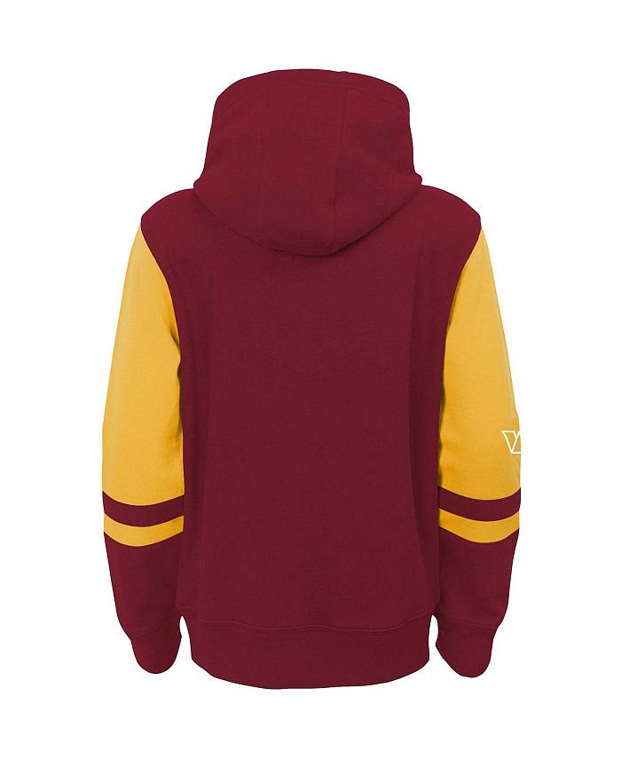 Outerstuff Big Boys Burgundy Washington Commanders Colorblock Full-Zip Hoodie - Macy's
