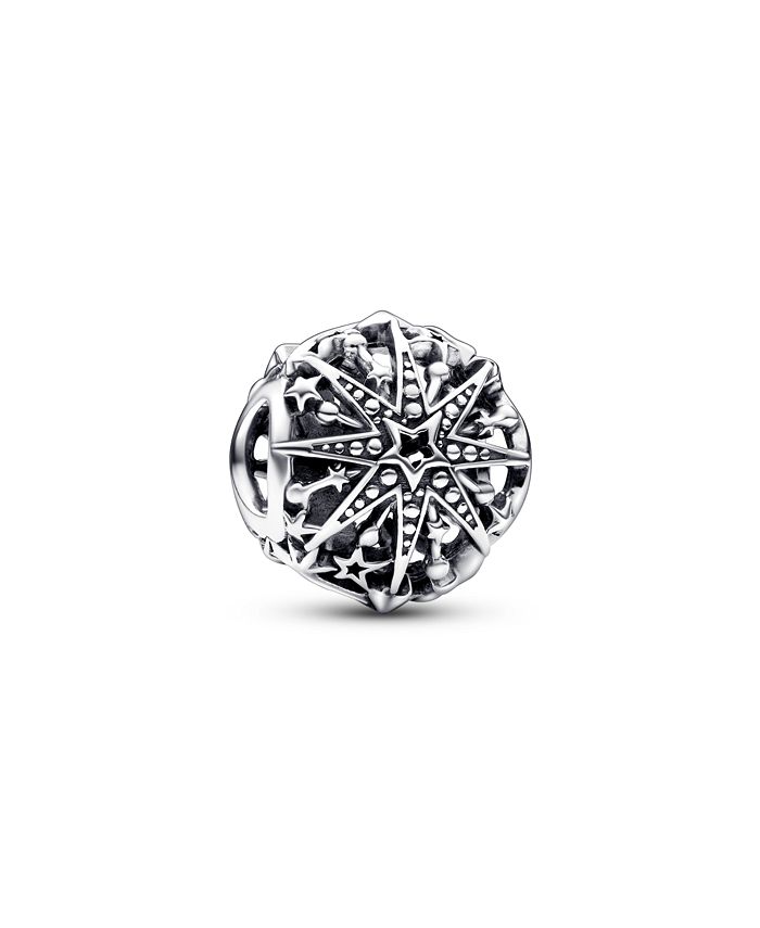 Pandora Sterling Silver Celestial Snowflake Charm - Macy's