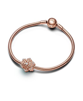 Pandora Cubic Zirconia Festive Snowflake Charm - Macy's