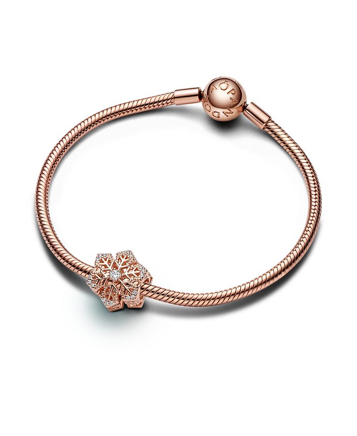 Pandora Cubic Zirconia Festive Snowflake Charm - Macy's