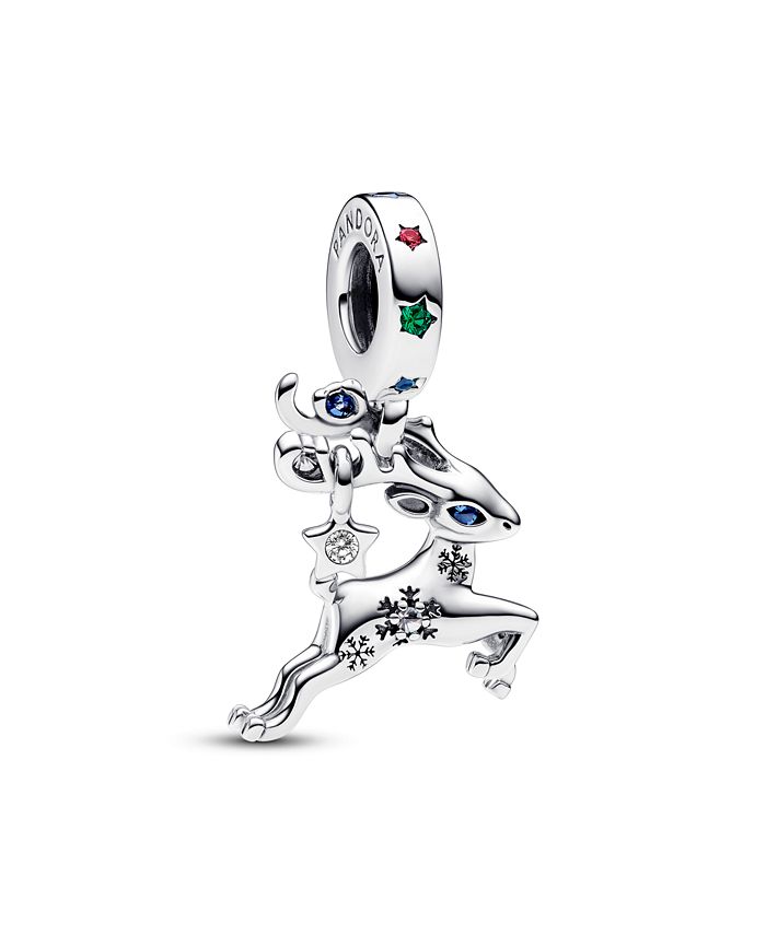 Pandora Cubic Zirconia Magical Christmas Reindeer Dangle Charm - Macy's