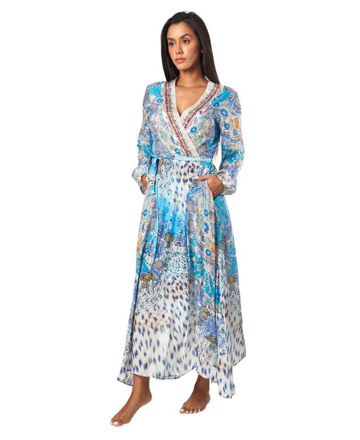 La Moda Clothing Women's Maxi belted cape dress - Macy's