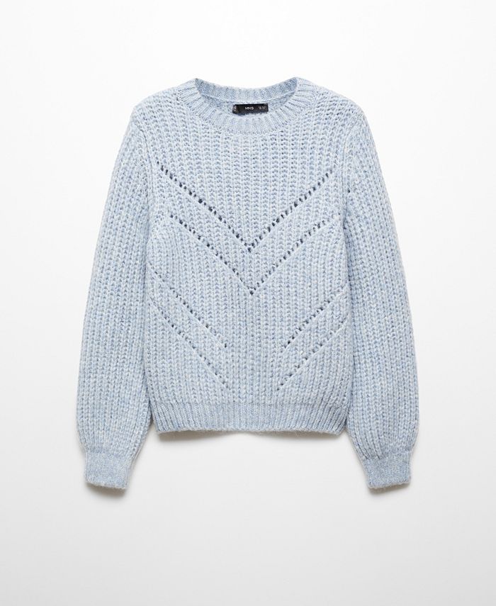 MANGO Women's Open Work-Detail Sweater - Macy's