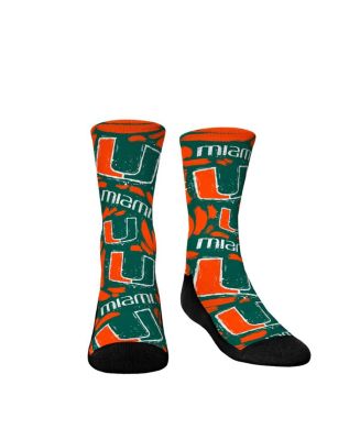 Youth Boys and Girls Rock 'Em Socks Miami Hurricanes Allover Logo and ...