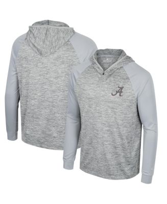 Men's Colosseum Gray Alabama Crimson Tide Cybernetic Raglan Quarter-Zip ...