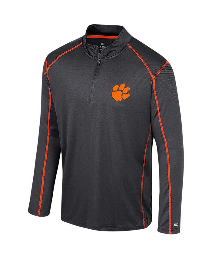Colosseum Men's Black Clemson Tigers Cameron Quarter-Zip Windshirt - Macy's