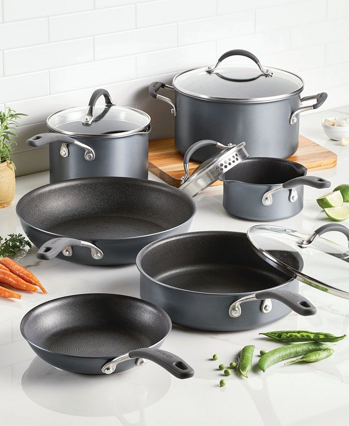Circulon A1 Series with ScratchDefense Technology Aluminum 10 Piece Nonstick Induction Pots and ...