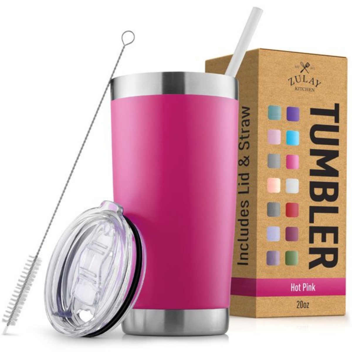 Click here for Zulay Kitchen 20oz Stainless Steel Tumbler With Li... prices