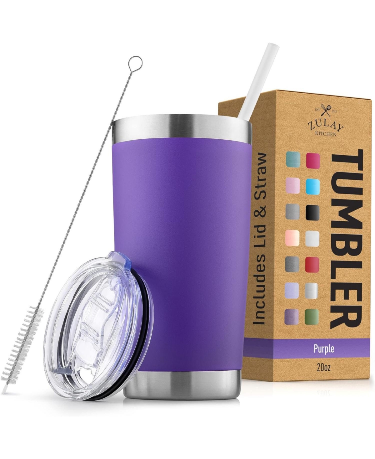 Click here for Zulay Kitchen 20oz Stainless Steel Tumbler With Li... prices