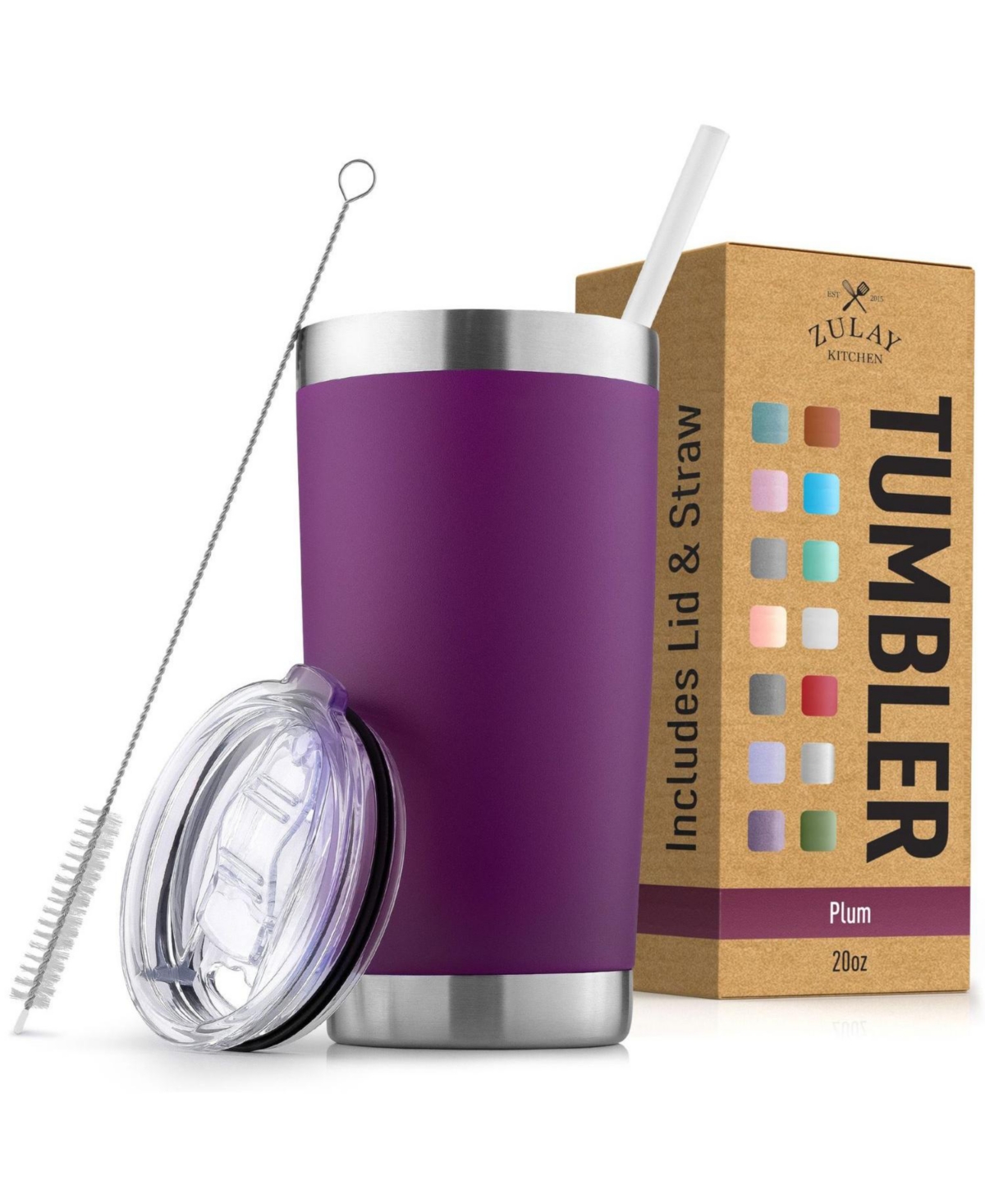 Click here for Zulay Kitchen 20oz Stainless Steel Tumbler With Li... prices