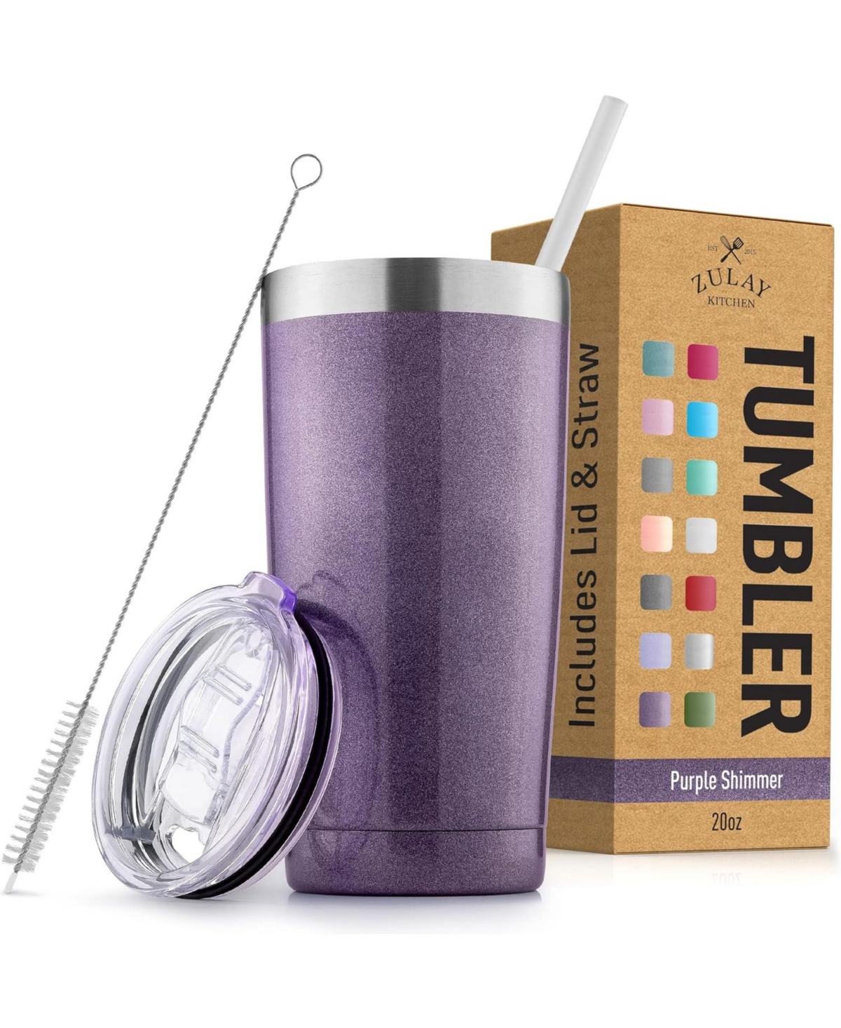 Click here for Zulay Kitchen 20oz Stainless Steel Tumbler With Li... prices