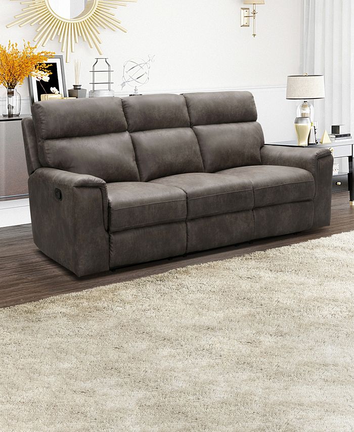 Abbyson Living Lawrence 39.5" Fabric Reclining Sofa - Macy's