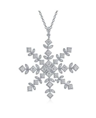 Bling Jewelry Cubic Zirconia CZ Holiday Party Winter Christmas Large ...