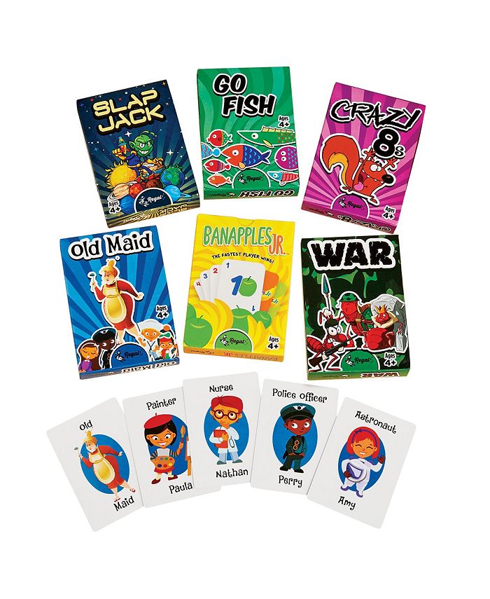 Collections Etc Classic Kid's Card Games with Extra Large Print - Set ...