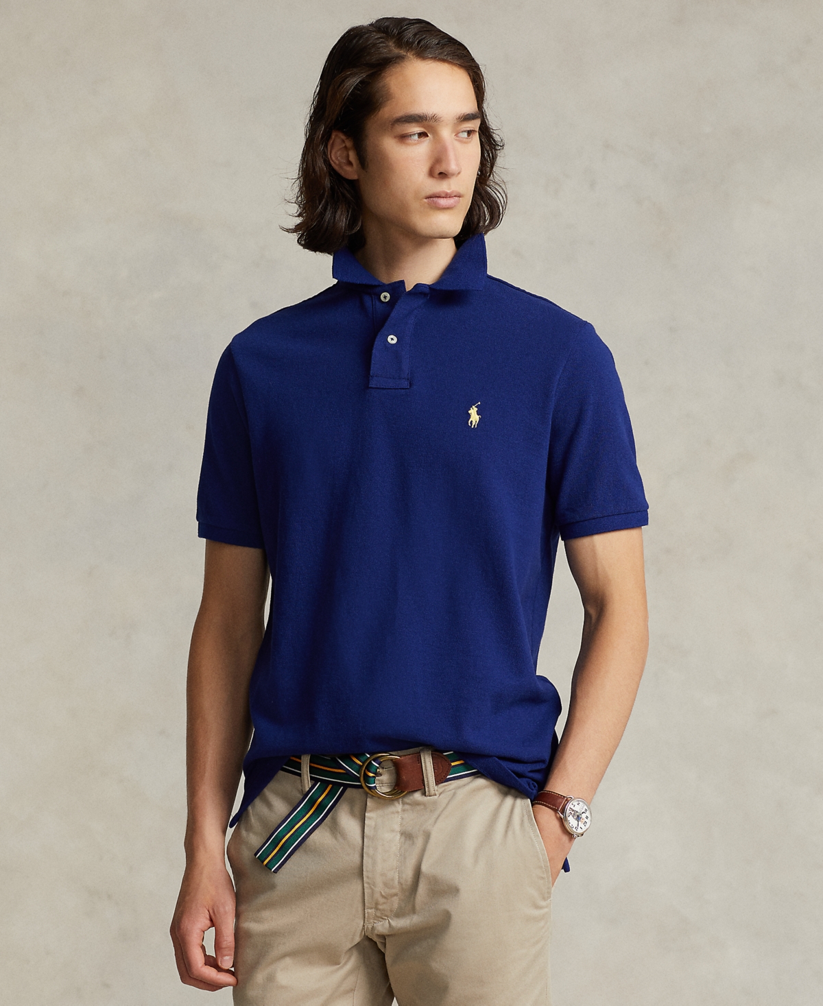 Click here for Polo Ralph Lauren Mens Custom Slim Fit Mesh Polo -... prices