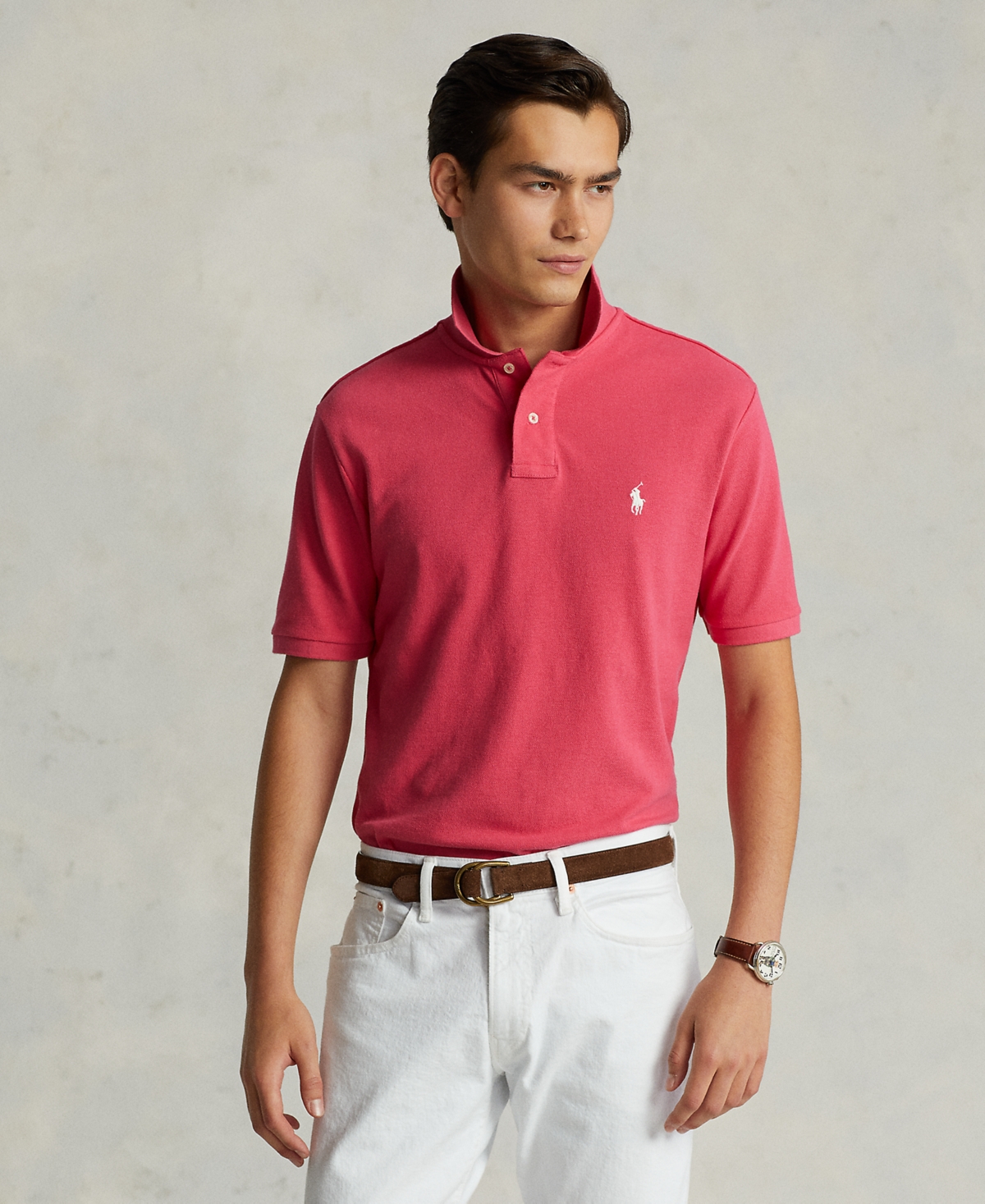 Click here for Polo Ralph Lauren Mens Custom Slim Fit Mesh Polo -... prices