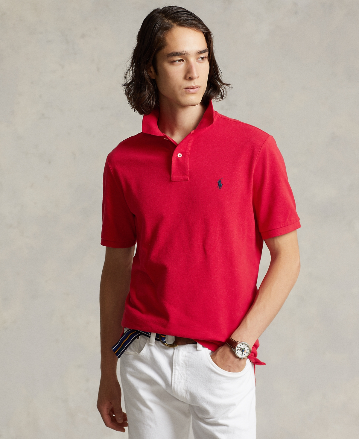Click here for Polo Ralph Lauren Mens Custom Slim Fit Mesh Polo -... prices