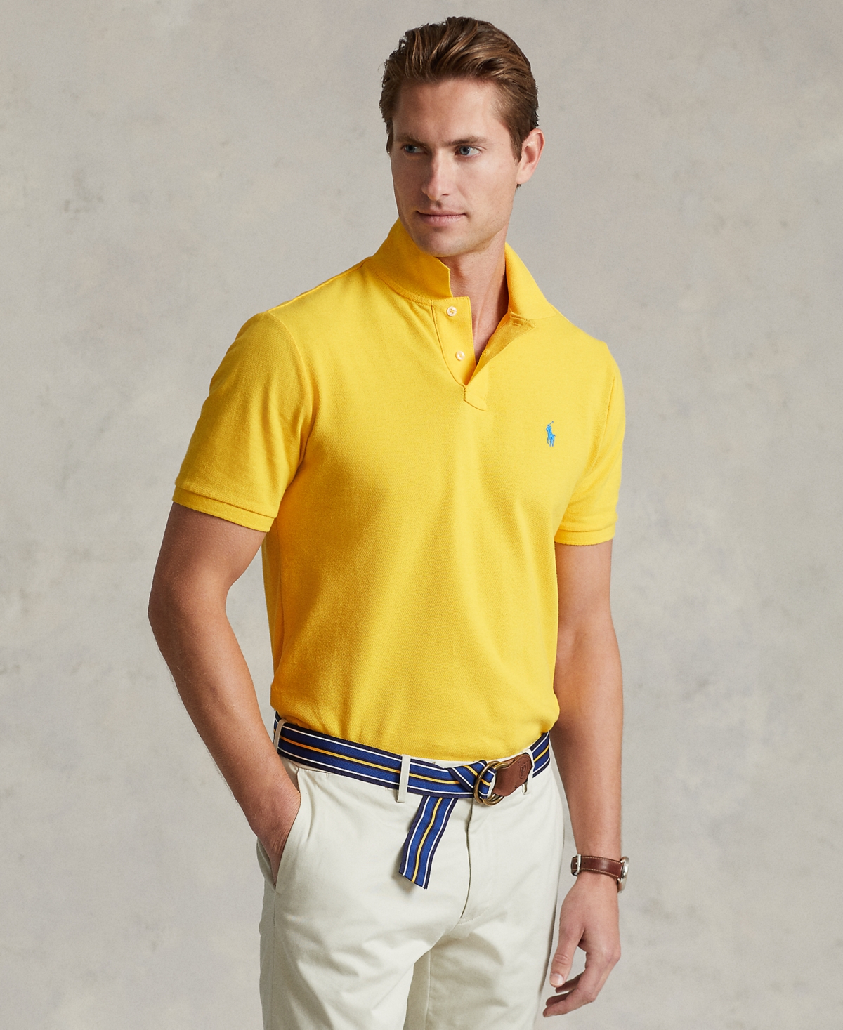 Click here for Polo Ralph Lauren Mens Custom Slim Fit Mesh Polo -... prices