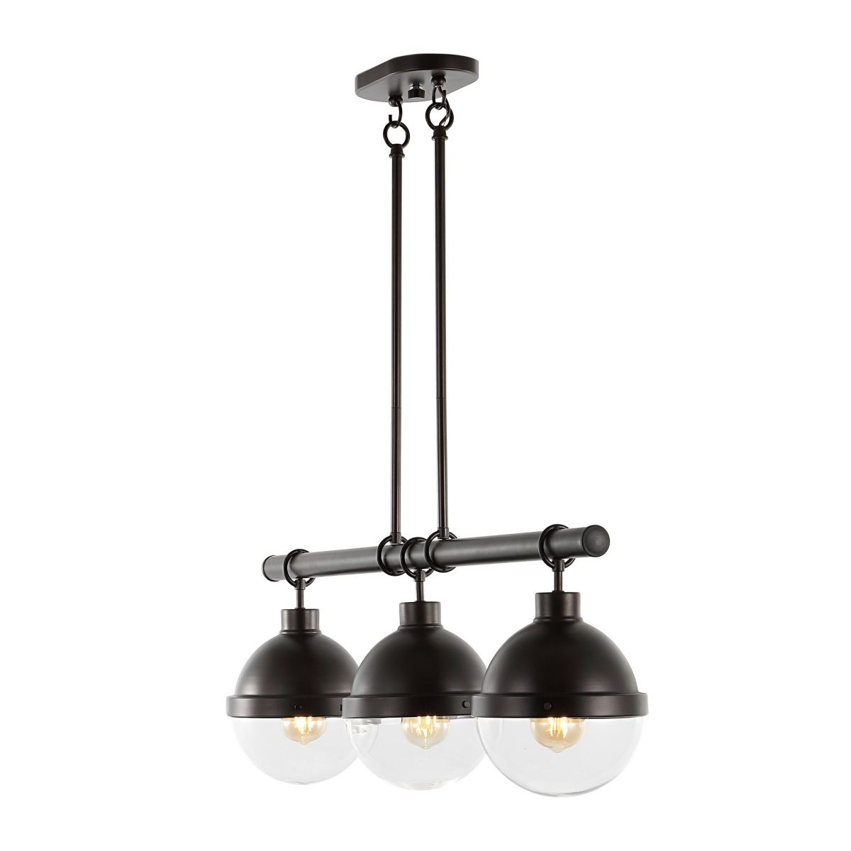 Click here for Caleb Industrial Farmhouse Iron/Glass Linear Led P... prices