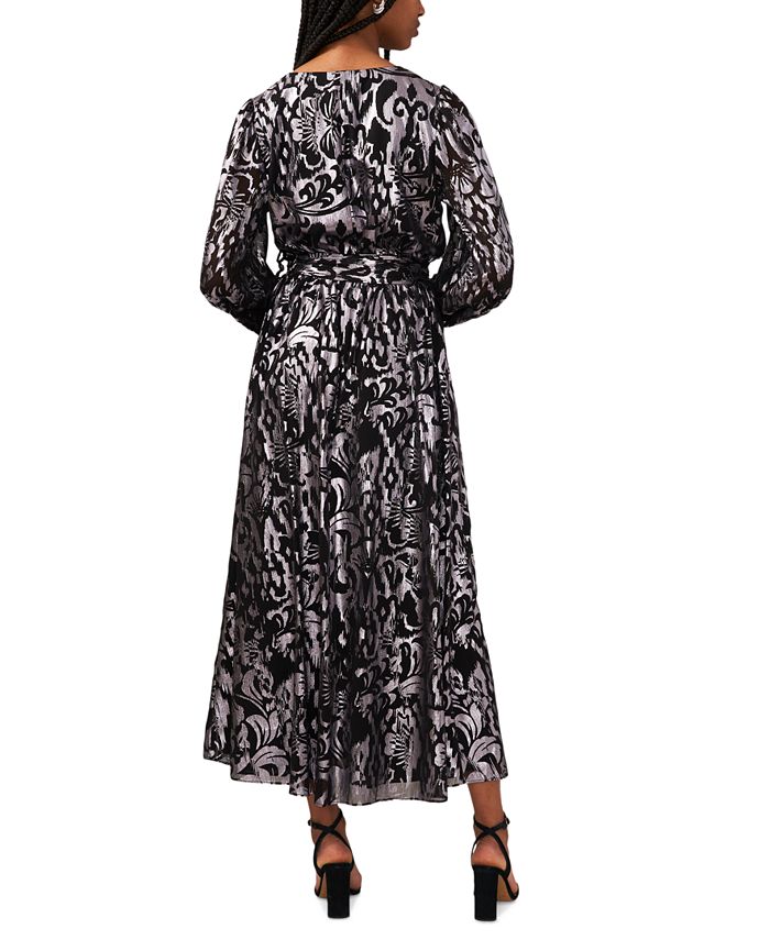MSK Women's Printed Belted Maxi Dress - Macy's
