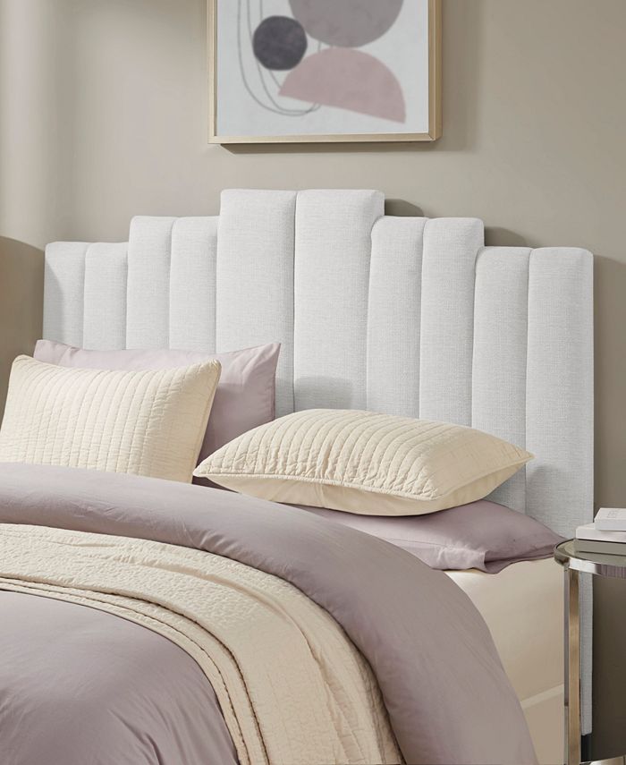 Martha Stewart Collection 78" Hamilton Wide Fabric Channel Tufted King ...