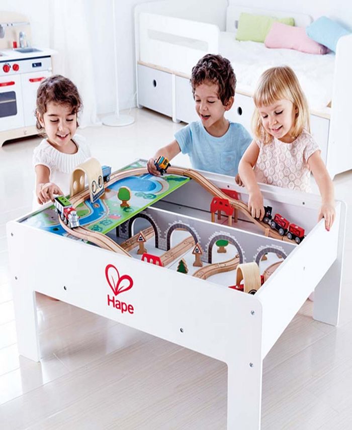 Hape Railway Collection Play Stow Storage Activity Table - Macy's
