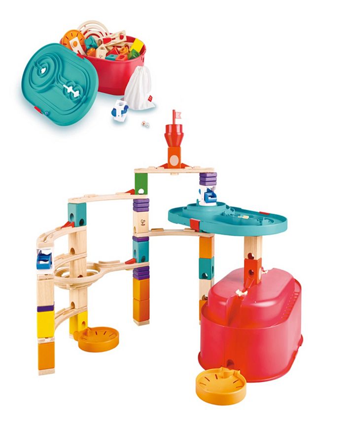 Hape Stack Track Bucket Quadrilla Marble Run Construction - Macy's