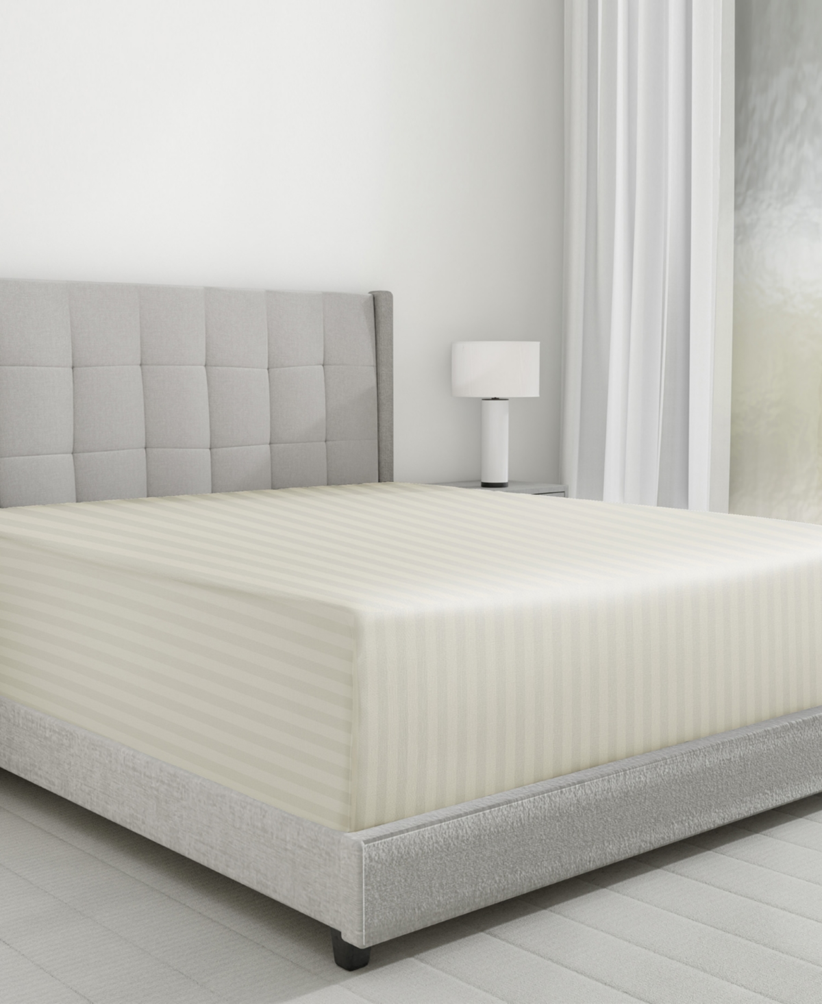 Click here for Striped 500 Thread Count Fitted Sheet Only  100 Co... prices